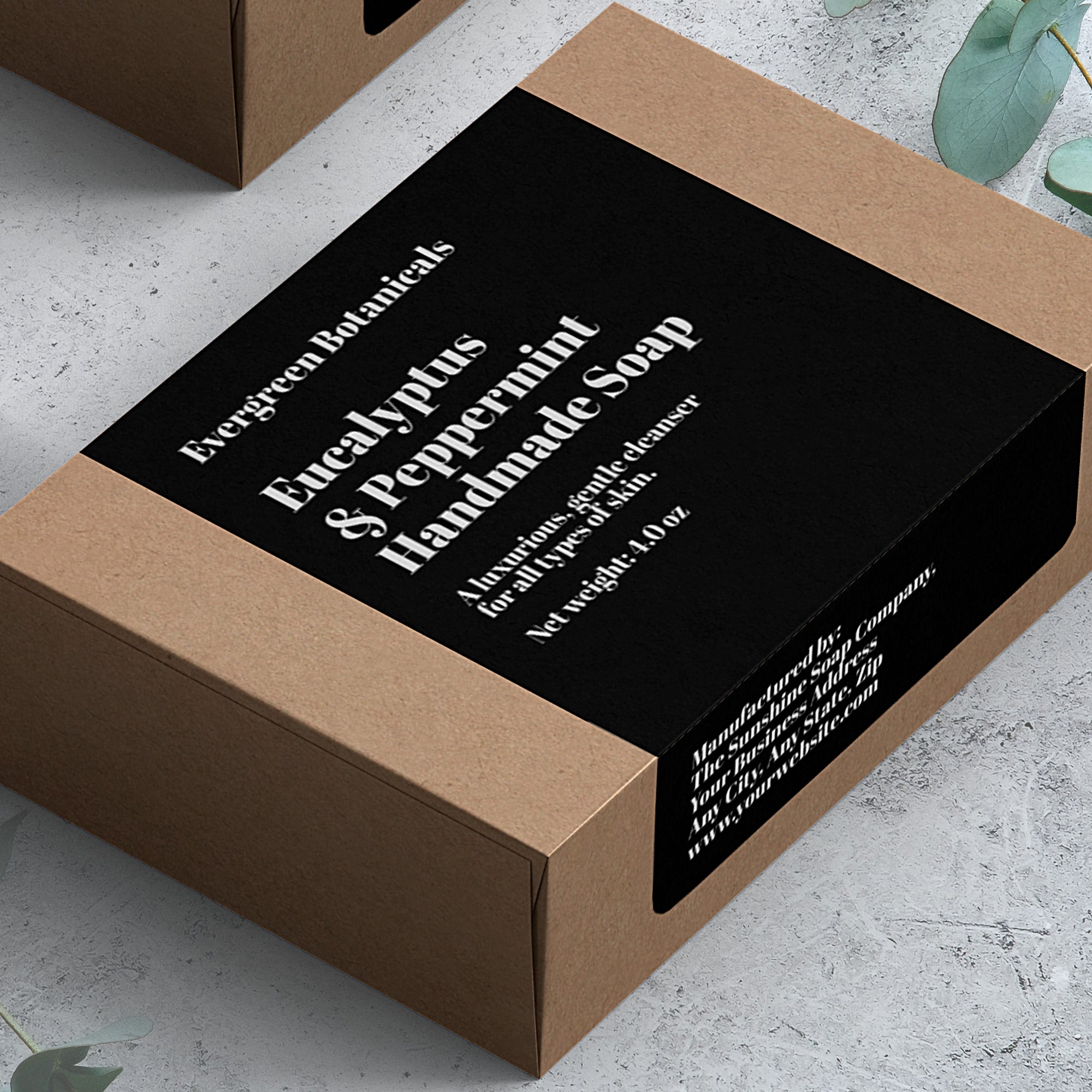 Modern Black Soap Packaging Label – Soaplabels