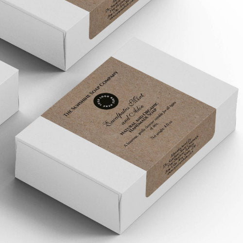 Kraft Paper Style Soap Packaging Label w Logo – Soaplabels